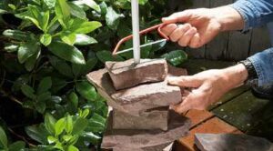 Build a stacked stone water feature: easy steps