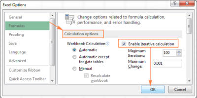 How to find circular references in Excel: step by step